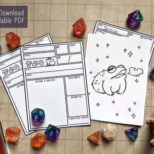 TTRPG Familiar Cards Printable Form Fillable PDF Each Card 5x3.75 ...