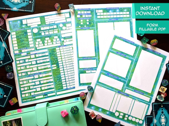 Pathfinder 2e Character Sheet Fairy Meadow Themed - Etsy