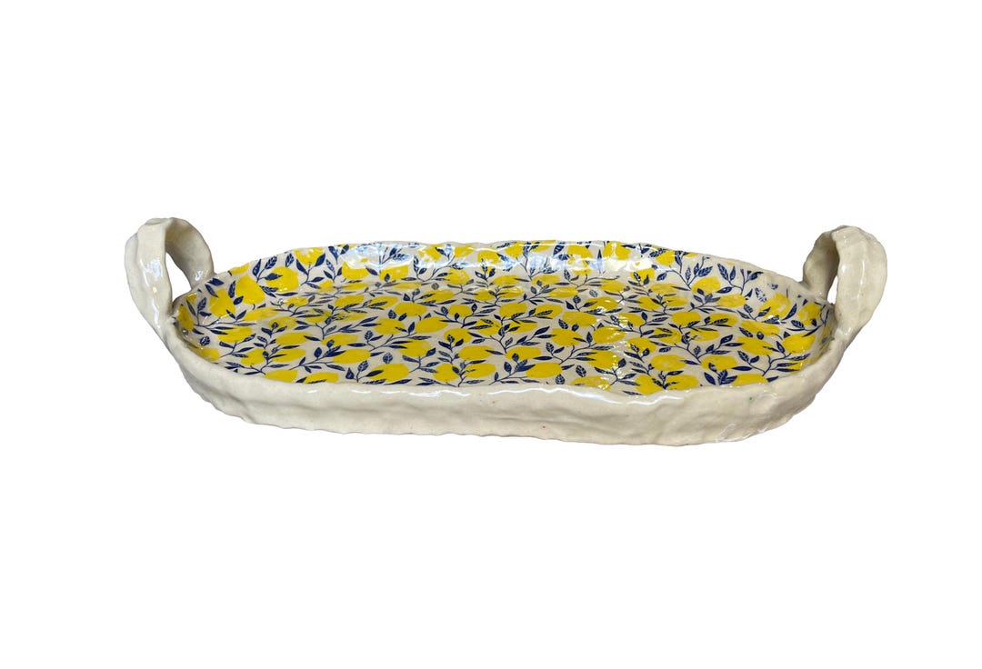 Lemon Serving Tray - Etsy