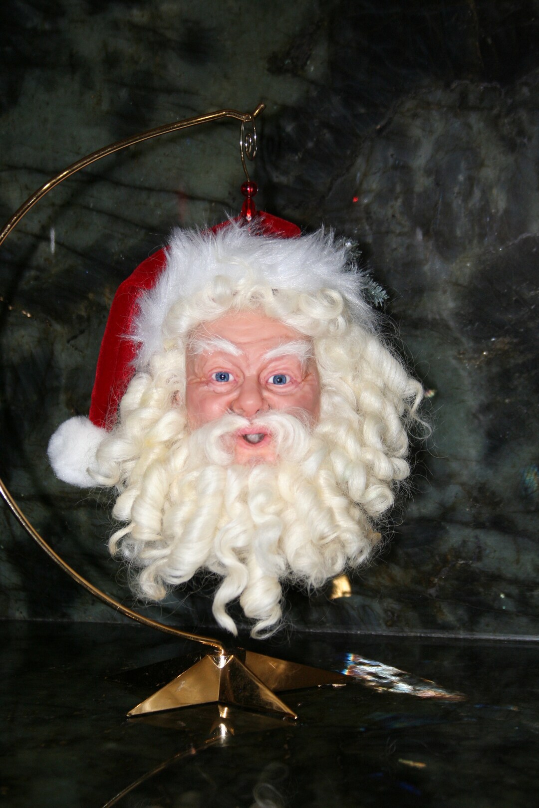 HO HO HO Santa is a One-of-a-kind Polymer Polymer Clay Sculpt by Sue ...