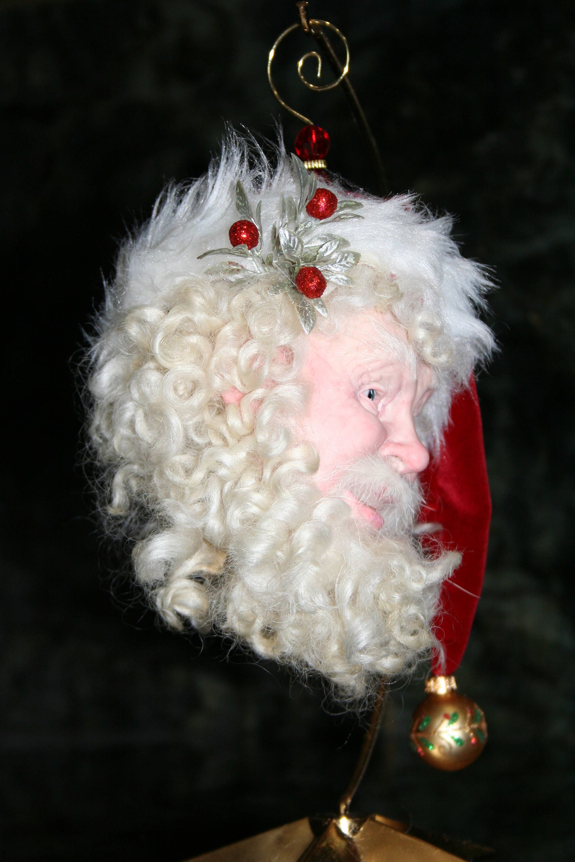 Holly Jolly Santa Original Polymer Sculpt by Sue Menz - Etsy