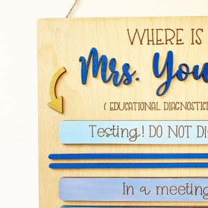 Where Are You Door Sign Office Door Sign Educational Diagnostician Door ...