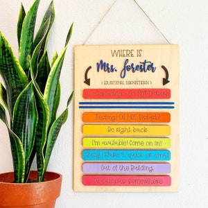 Where Are You Door Sign - Office Door Sign - Educational Diagnostician ...