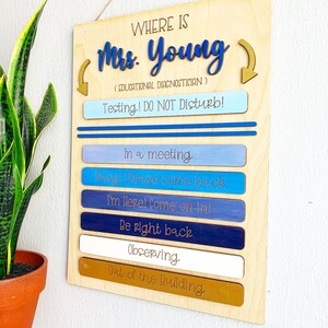 Where Are You Door Sign Office Door Sign Educational Diagnostician Door ...