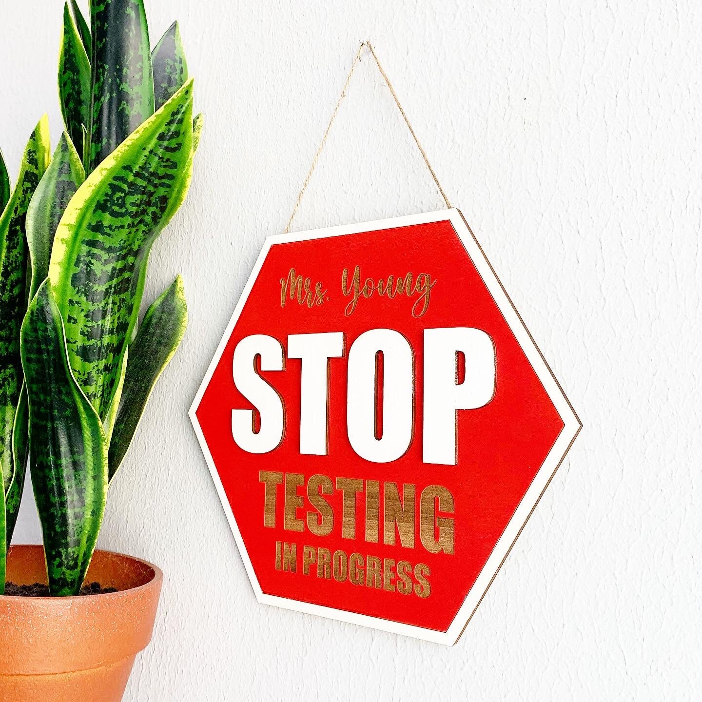 Testing in Progress Door Sign Stop Sign Teacher Door Sign - Etsy