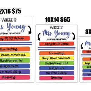 Where Are You Door Sign - Office Door Sign - Educational Diagnostician ...