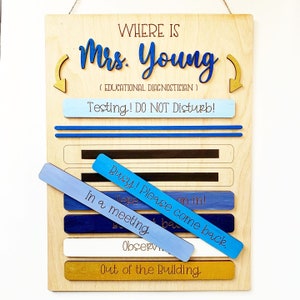 Where Are You Door Sign - Office Door Sign - Educational Diagnostician ...