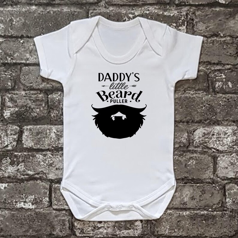 Daddy's Beard Puller, Father's Day Gift, Hipster Baby, Beard Baby Grow ...
