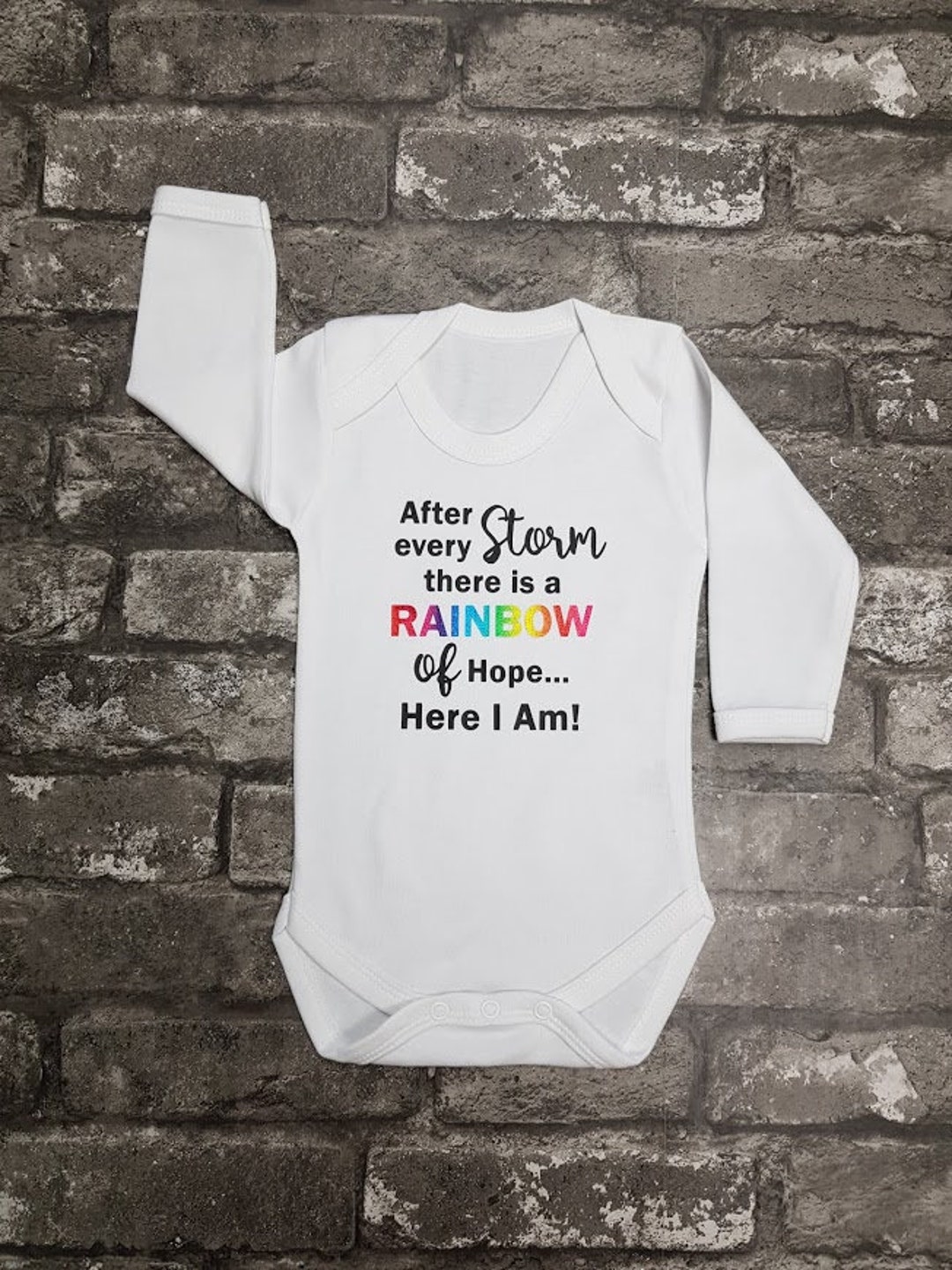 Rainbow Baby Clothes, IVF Baby Grow, New Baby Bodysuit, Baby Shower ...
