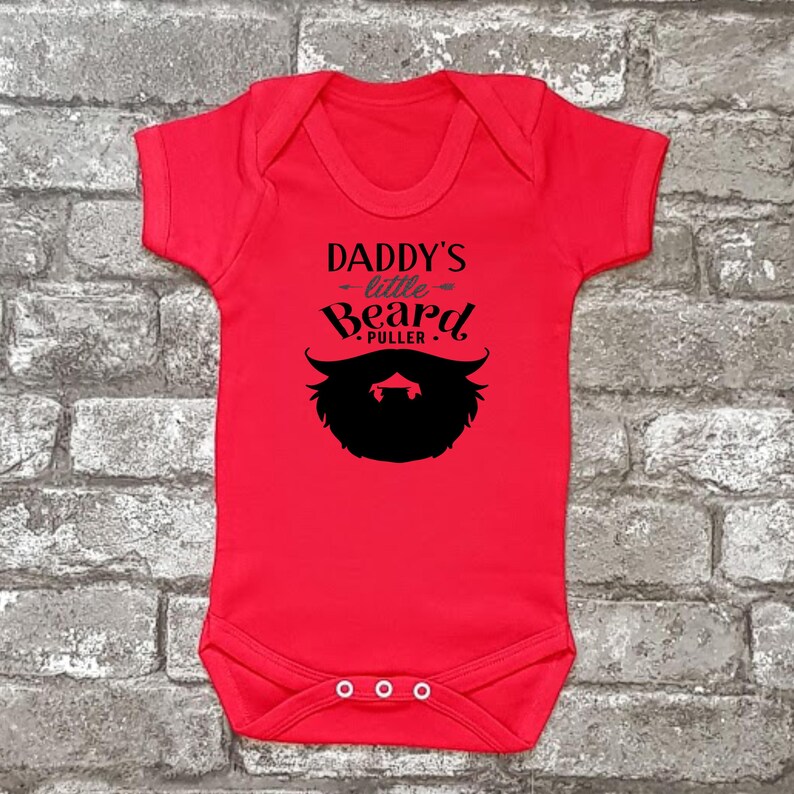 Daddy's Beard Puller, Father's Day Gift, Hipster Baby, Beard Baby Grow ...