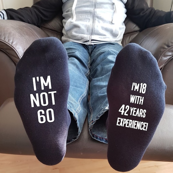 60th Birthday Socks Men's and Women's Novelty Gift | Etsy UK