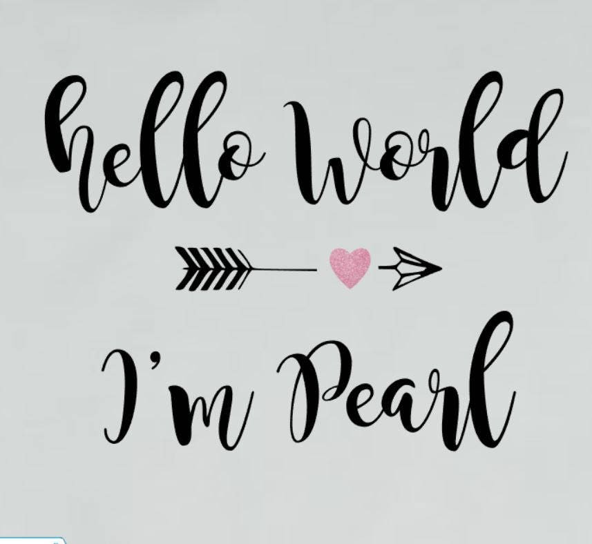 Personalised Hello World Baby Grow New Baby Baby Coming Home | Etsy