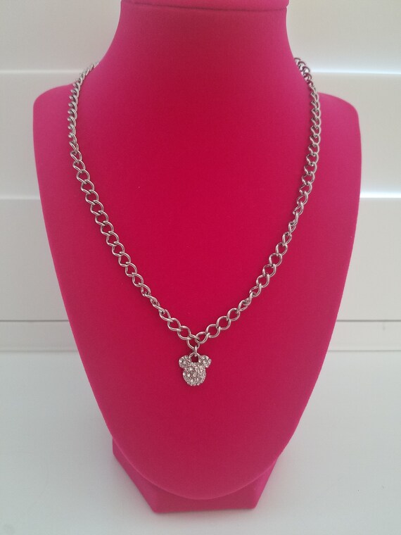 Disney / Mickey / Minnie Mouse Rhinestone Charm Neckl… - Gem