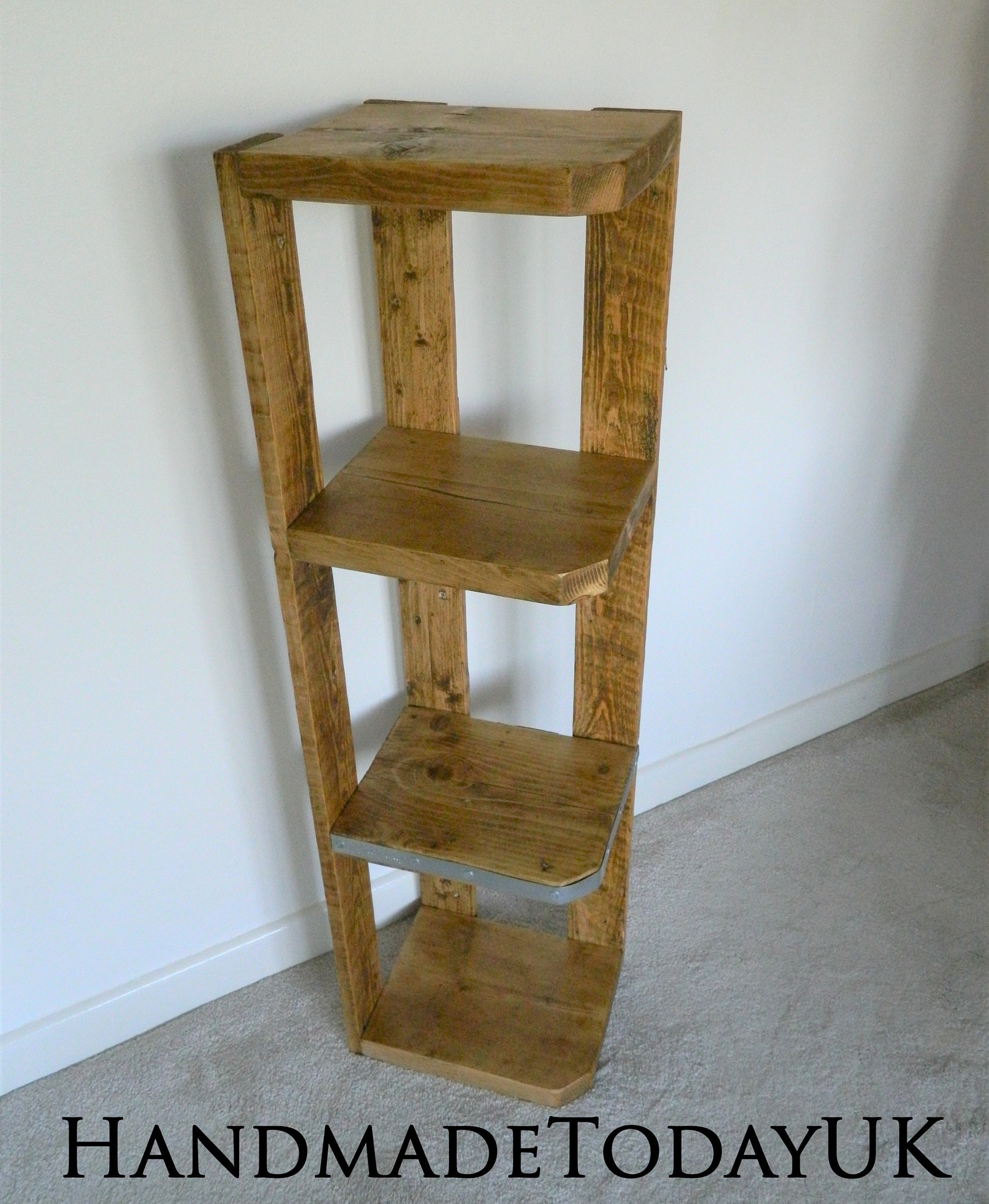 Handmade Rustic Industrial Shelf Corner Unit Reclaimed - Etsy UK