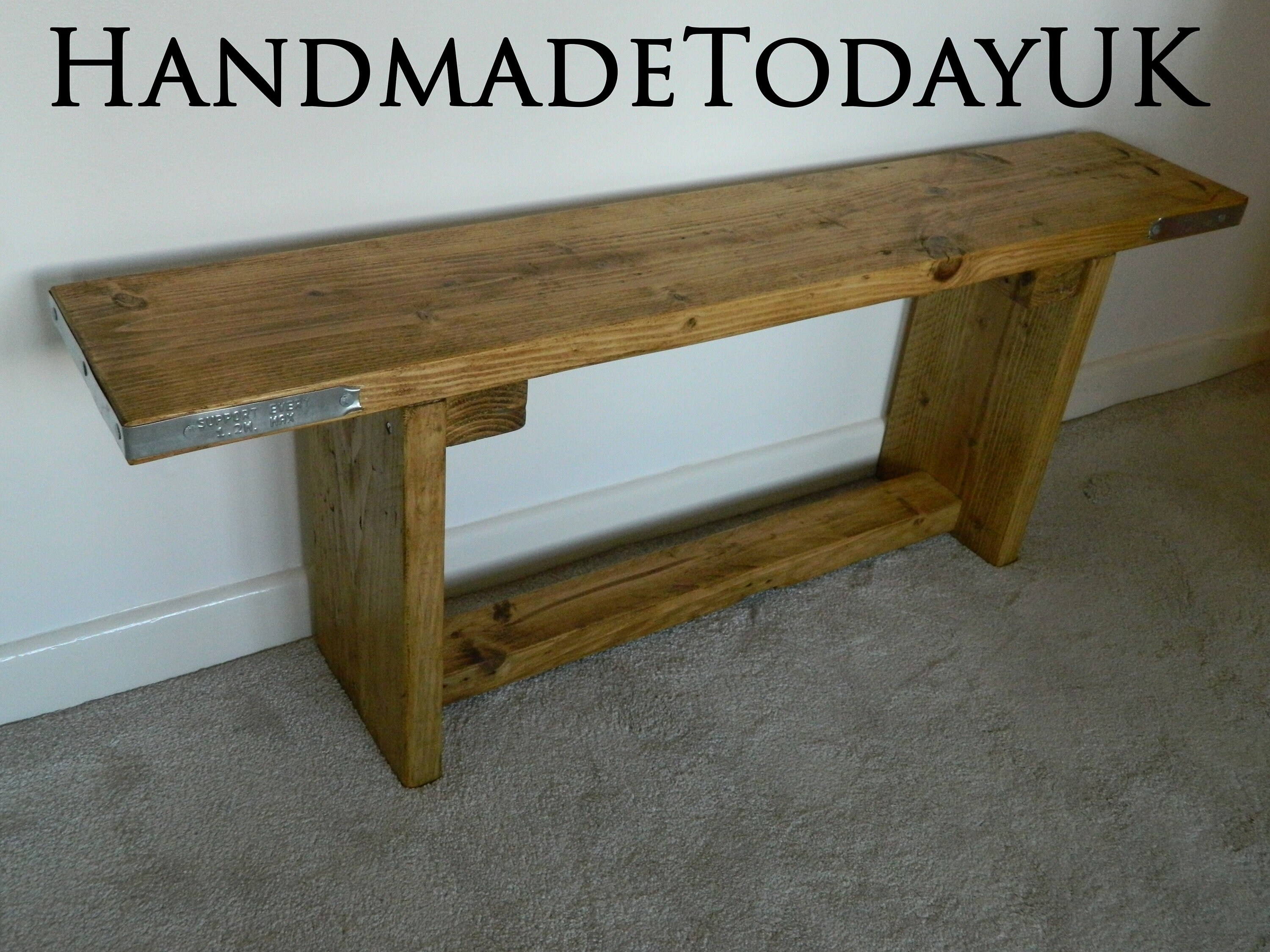 Handmade Rustic Industrial Bench Made From Recycled Reclaimed Scaffold ...