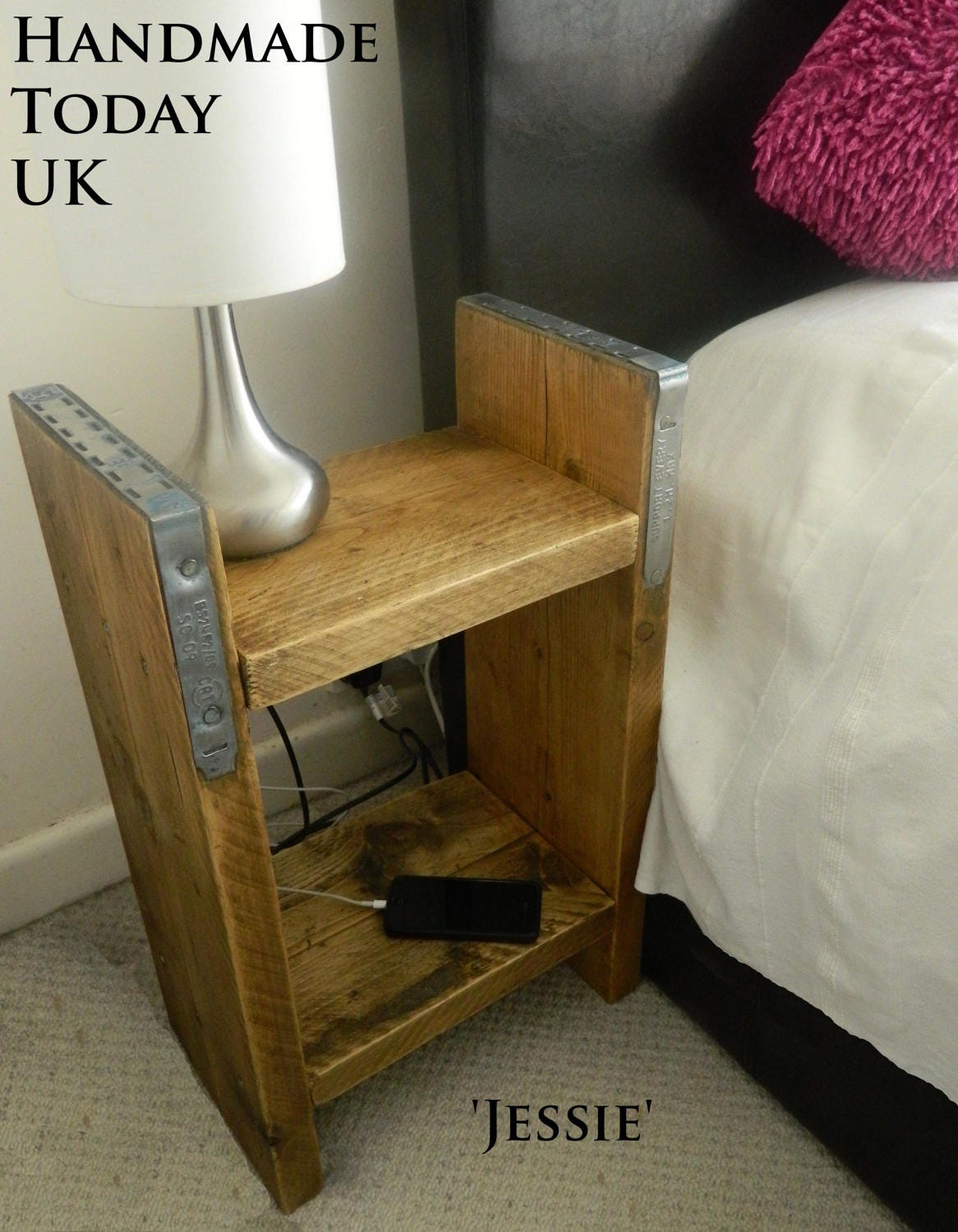 Handmade Rustic Industrial Bedside Cabinet Nightstand made | Etsy