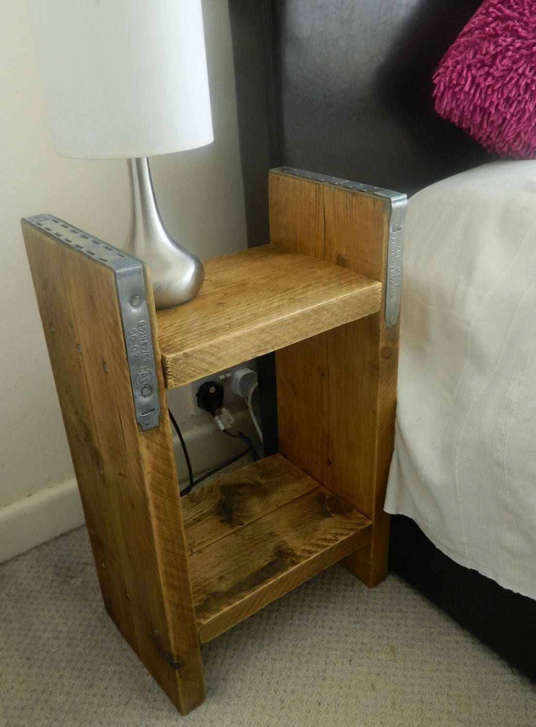 Handmade Rustic Industrial Bedside Cabinet Nightstand made | Etsy