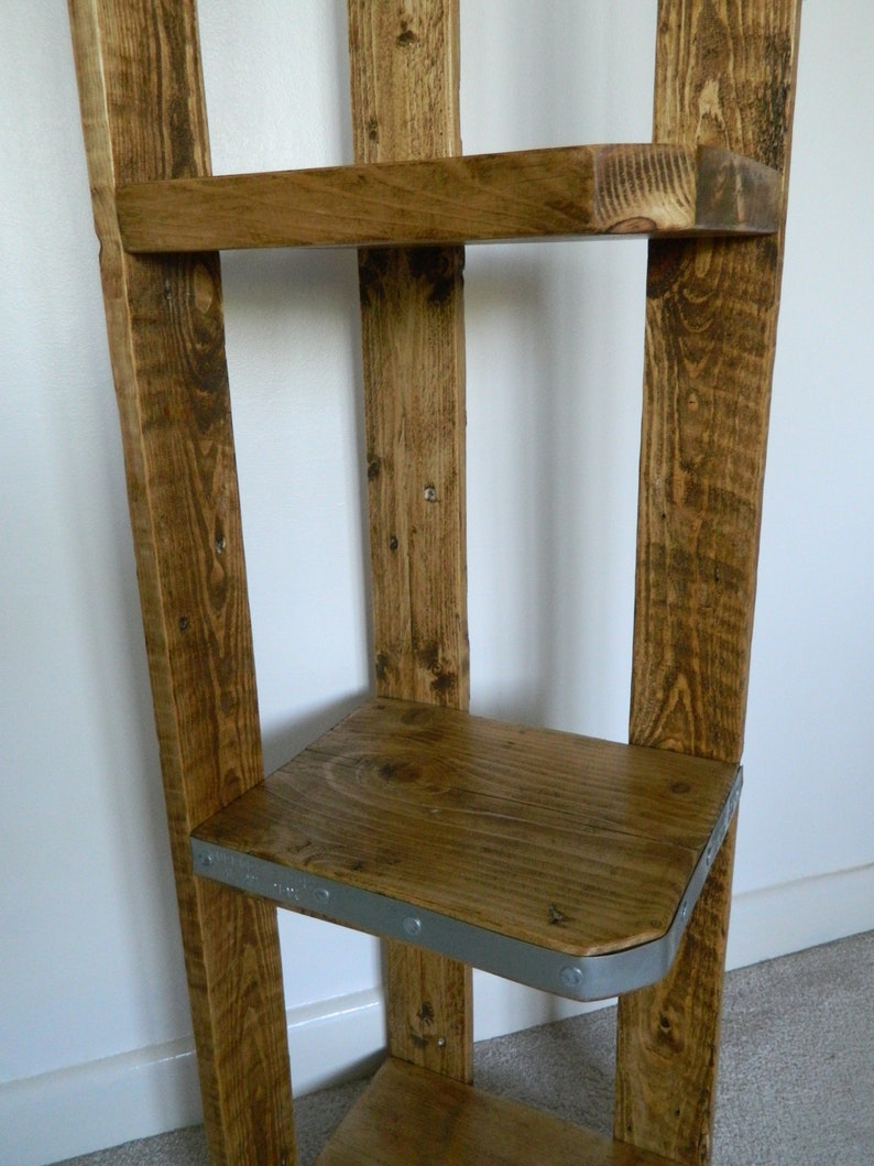 Handmade Rustic Industrial Shelf Corner Unit Reclaimed - Etsy UK