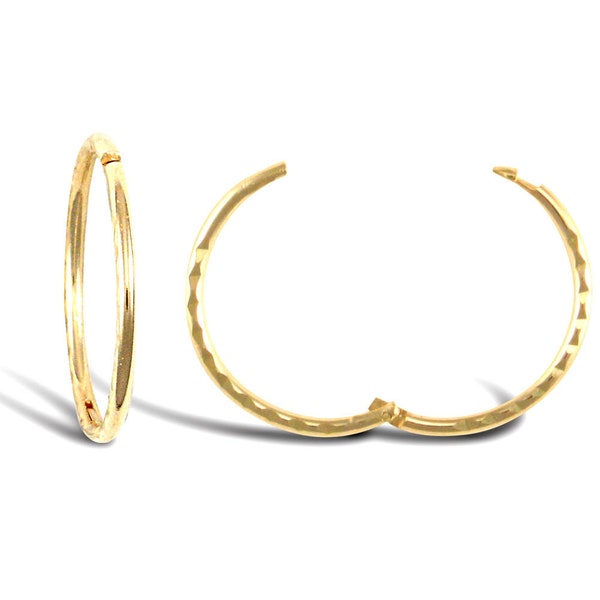 9ct Gold Sleeper Hinged Earrings - Etsy UK