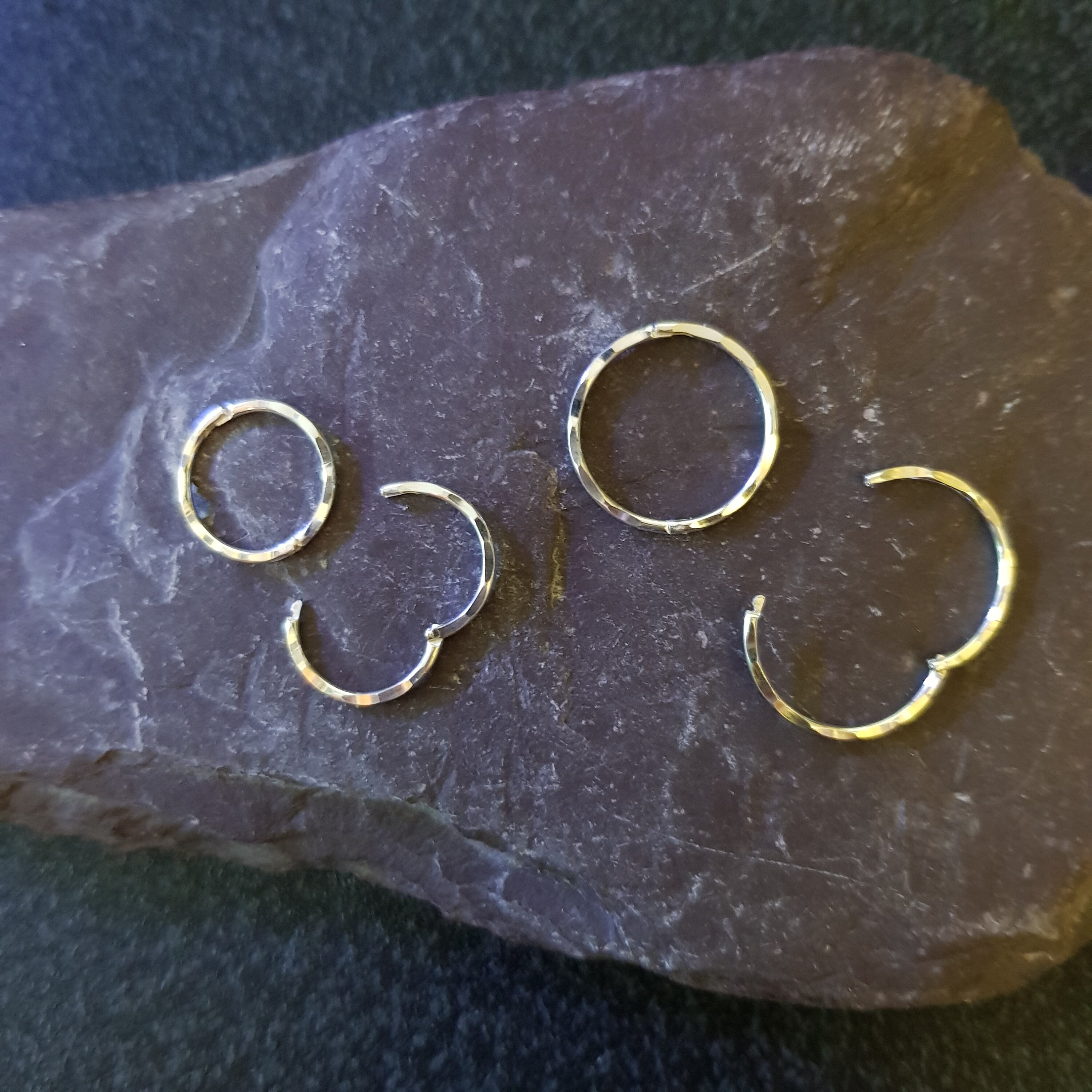 Hinged Sleeper Earrings Hoops Solid 925 Sterling Silver - Etsy UK