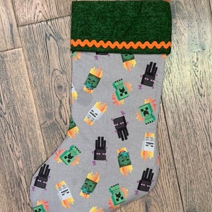 Minecraft Theme Stocking - Etsy
