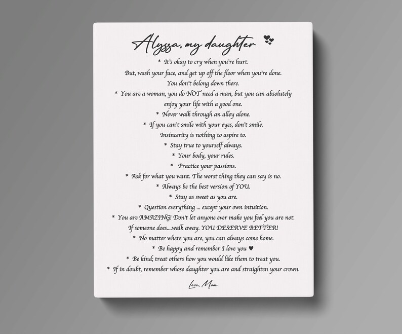 Custom Text Poem Speech Print to Canvas/ Speech Print - Etsy