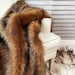 Raynard Faux Fur Throw, Fake Fur Blanket for Bed or Sofa, Double Sided ...