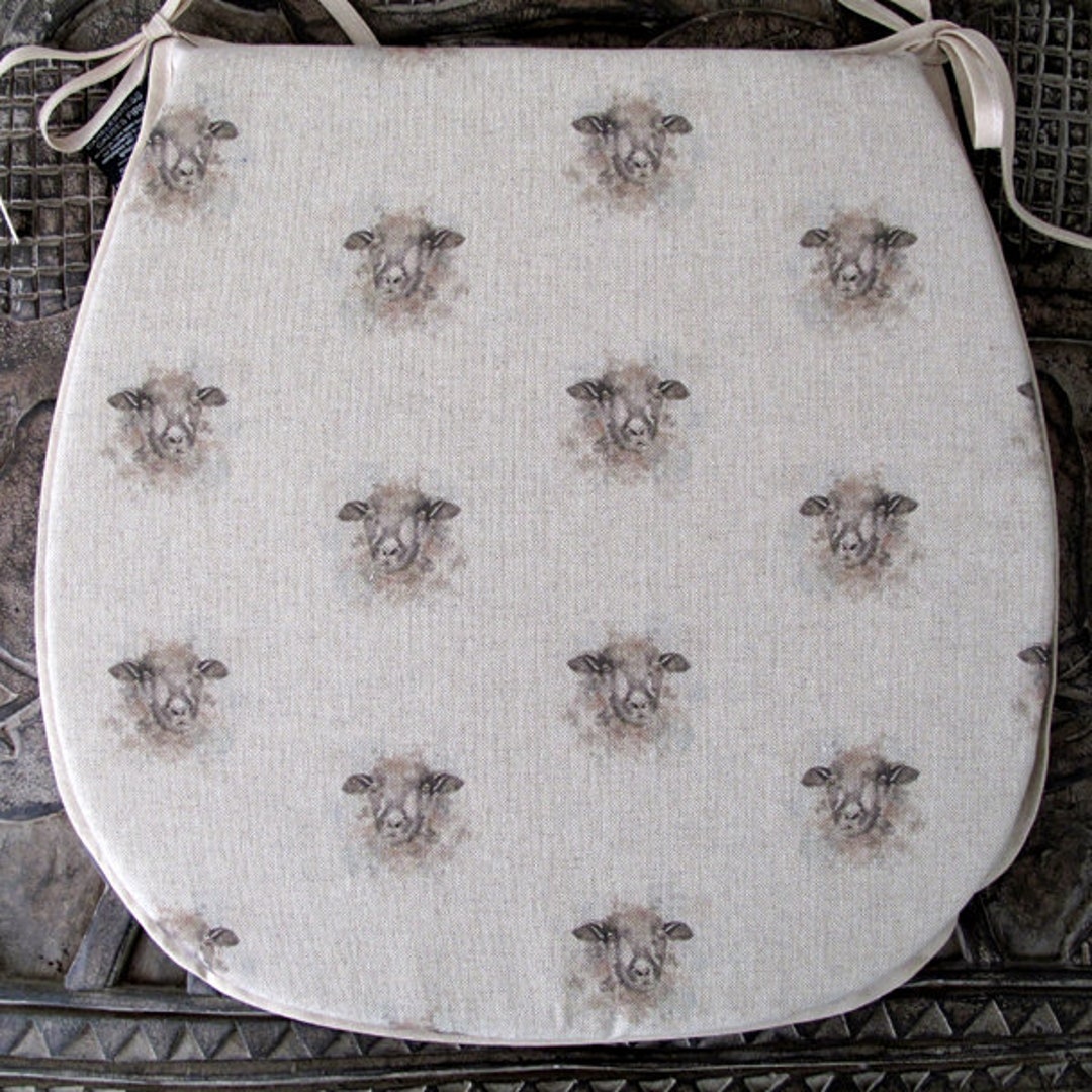 Set of 4 6 or 8 Small Sheep Reversible Classic D Seat Pads - Etsy