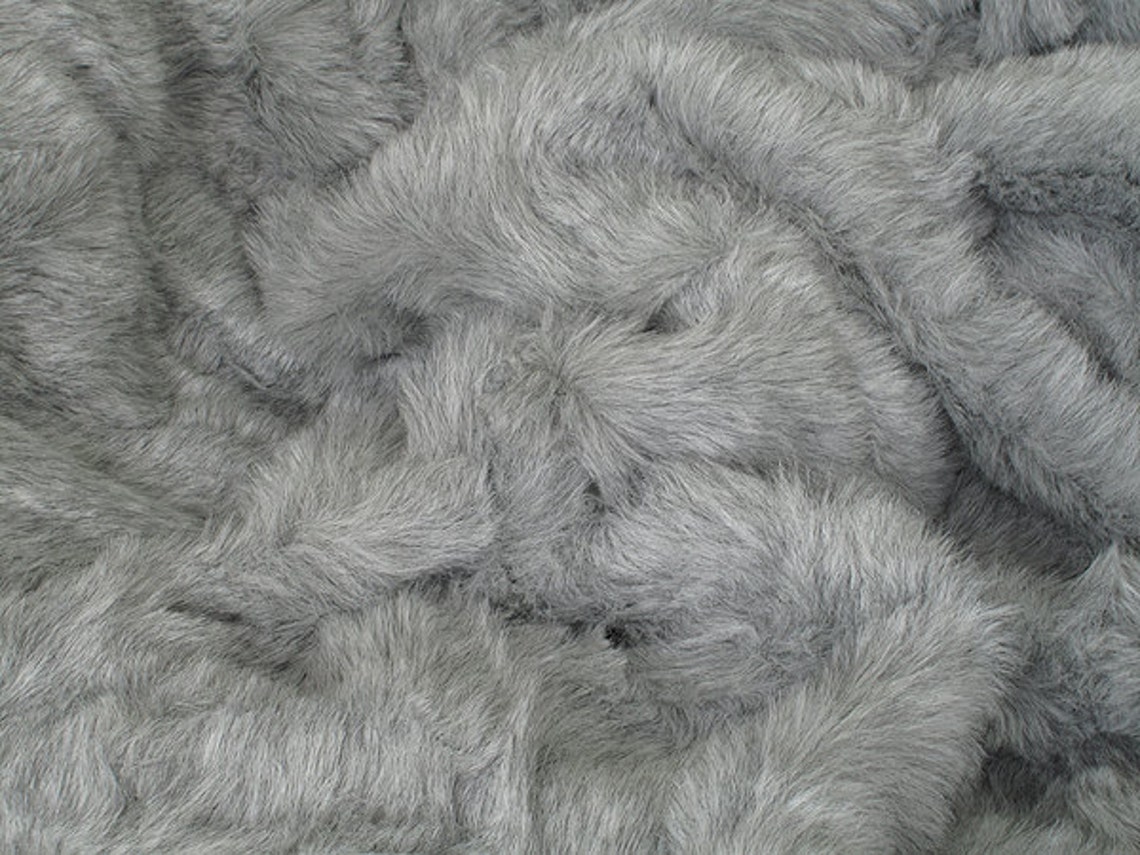 Ash Light Grey Faux Fur Throw for Bed or Sofa With Grey | Etsy