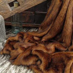 Raynard Faux Fur Throw fake fur blanket for Bed or Sofa with | Etsy