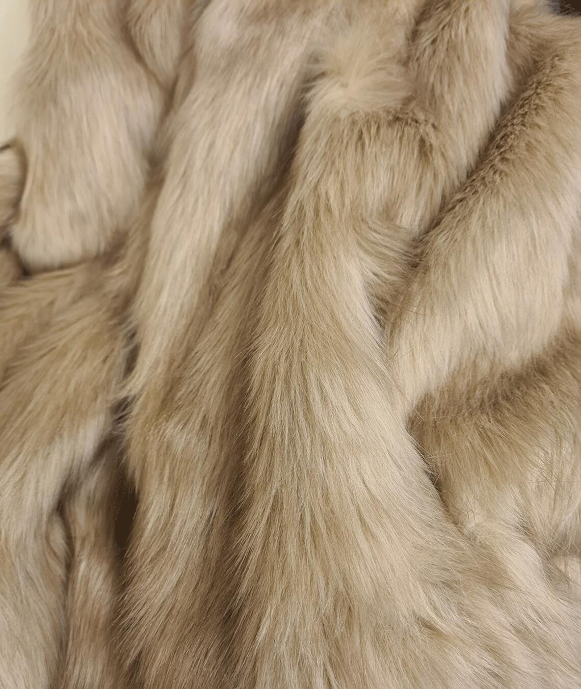Luxury Camel Faux Fur Bed or Sofa Throw With Brown Faux-suede Lining in ...
