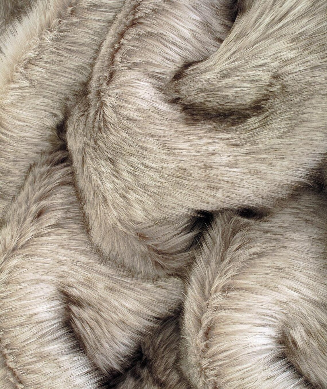 Tundra Wolf Faux Fur Fabric | Sandy Beige Two Tone, Cosplay Costume - Etsy