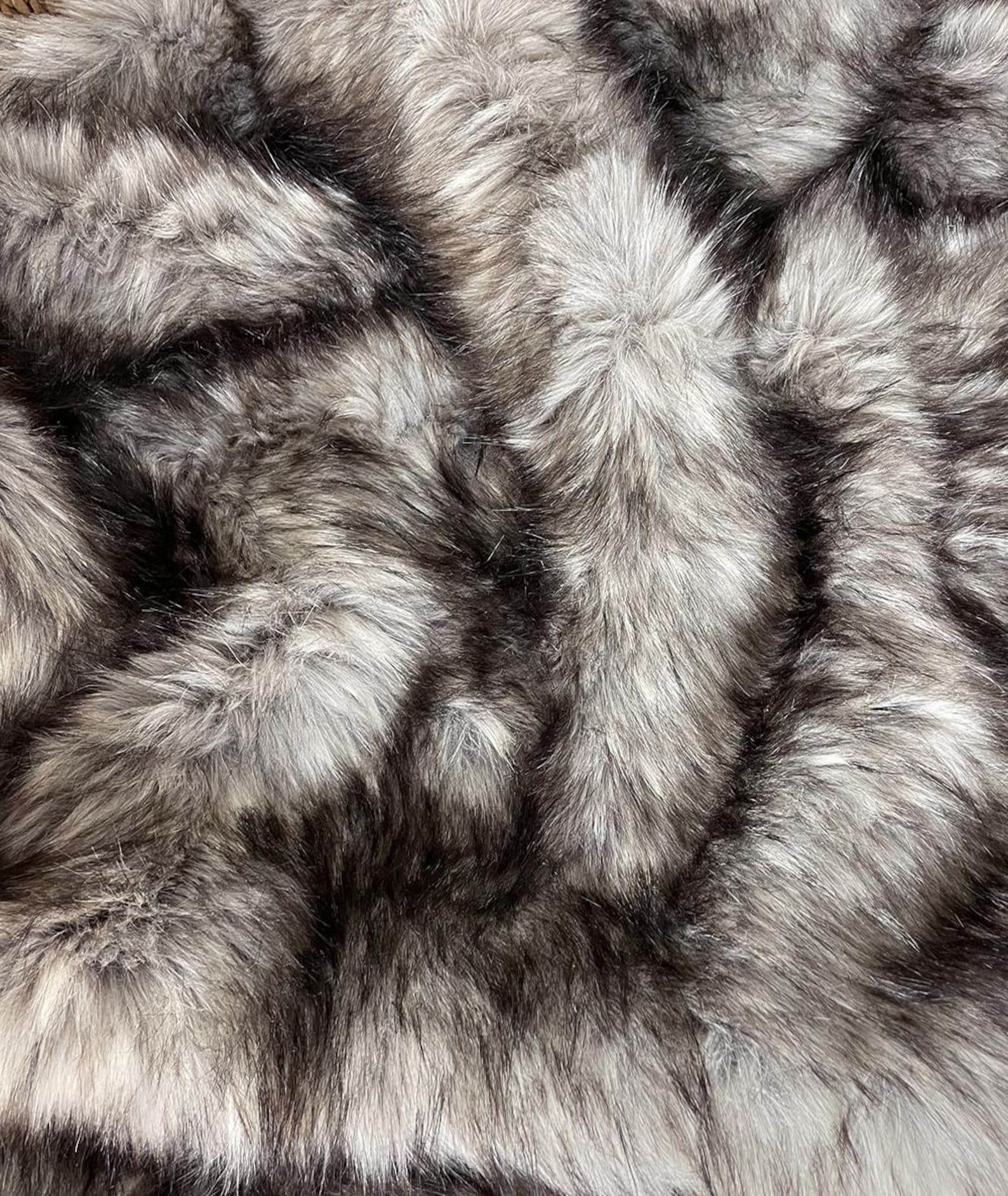 European Wolf Faux Fur Fabric | Long Brown Craft Fur - Etsy