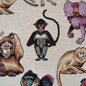 Set of 4 6 or 8 Tapestry Monkeys Square Seat Pads Chair - Etsy