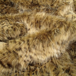 Bobcat Luxury Faux Fur Blanket Throw for Bed or Sofa With Brown Faux ...