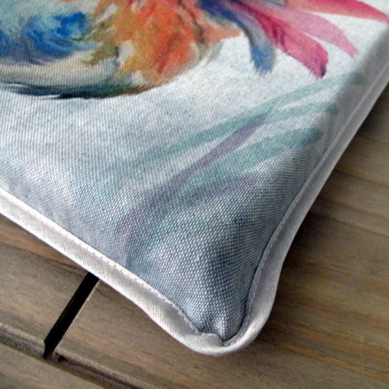 Set of 4 6 or 8 Rooster Reversible Tapered Seat Pads Chair - Etsy
