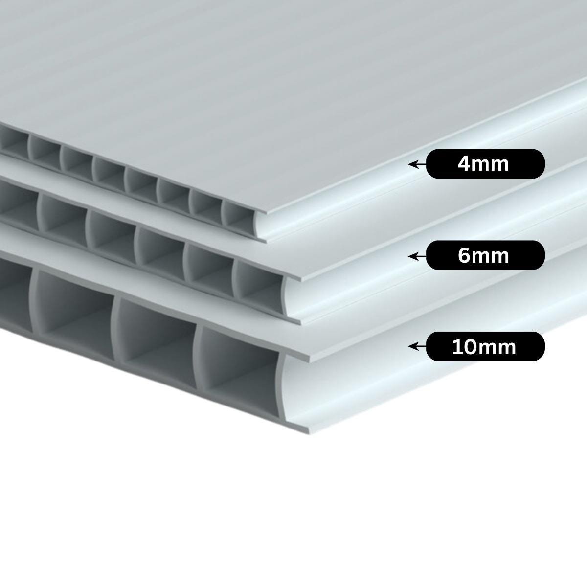 10-pack Corrugated Plastic Sheets - Sign 12" X 24" Vertical - Assorted ...