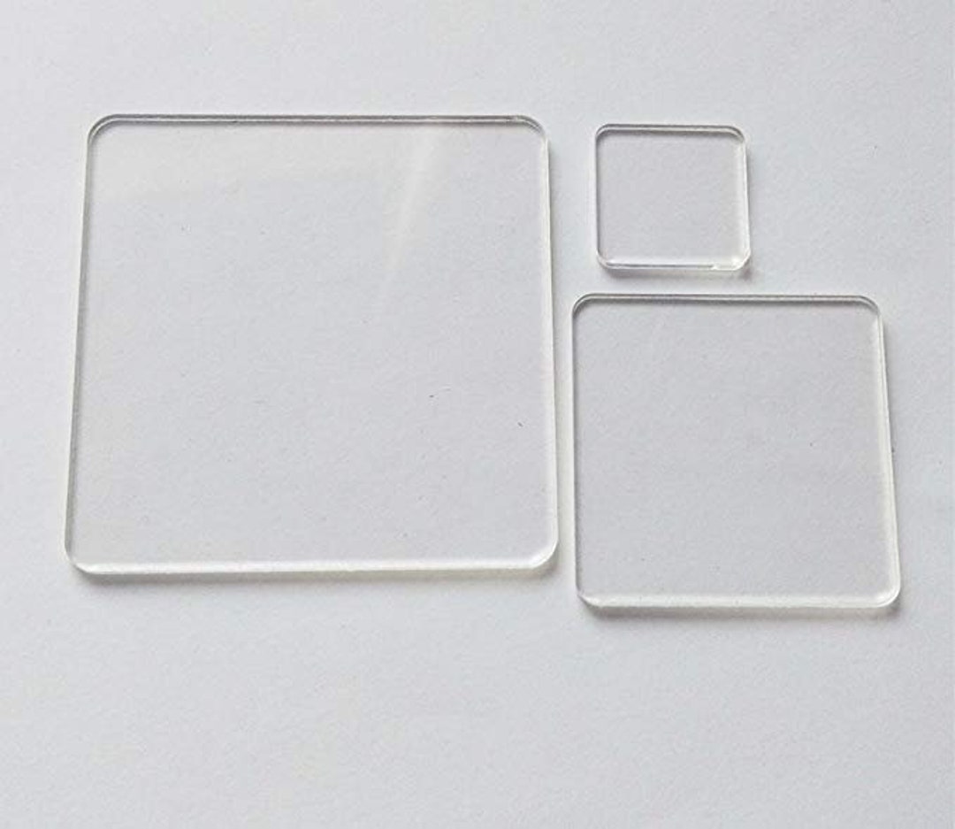 25-pieces of Blank Clear Acrylic Square Material, Plexiglass Laser Cut ...