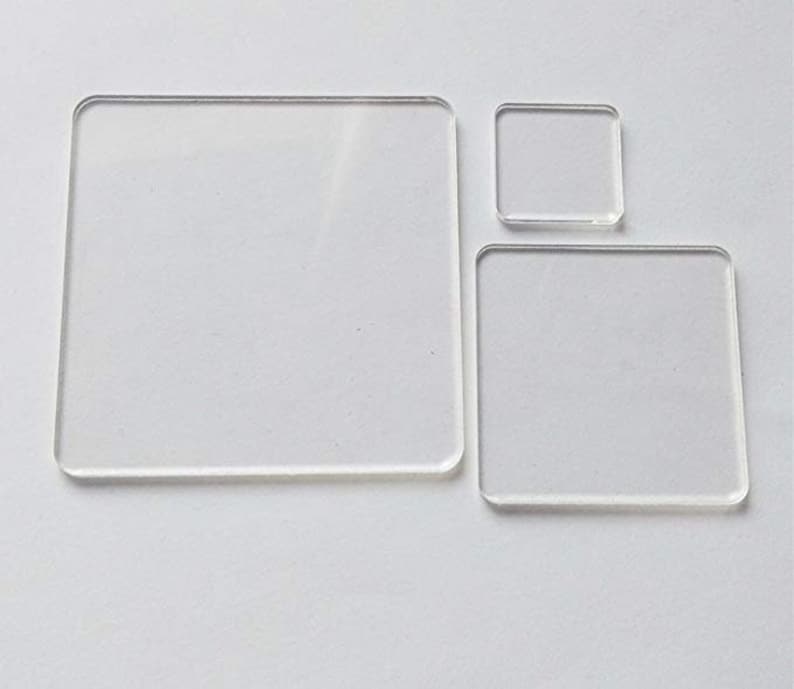 Clear Acrylic Square Pieces With Rounded Corners - 1/8" Thick - - Etsy