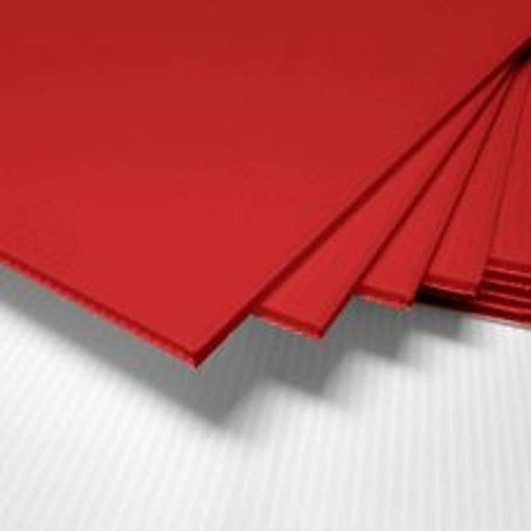 6-pack Corrugated Plastic Blank Sign - 4mm Thick - Red - 12" X 12 ...