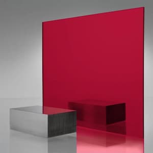 Light Red MIRROR ACRYLIC Plexiglass Sheet (#1400) - 1/8" (3mm) Thick ...