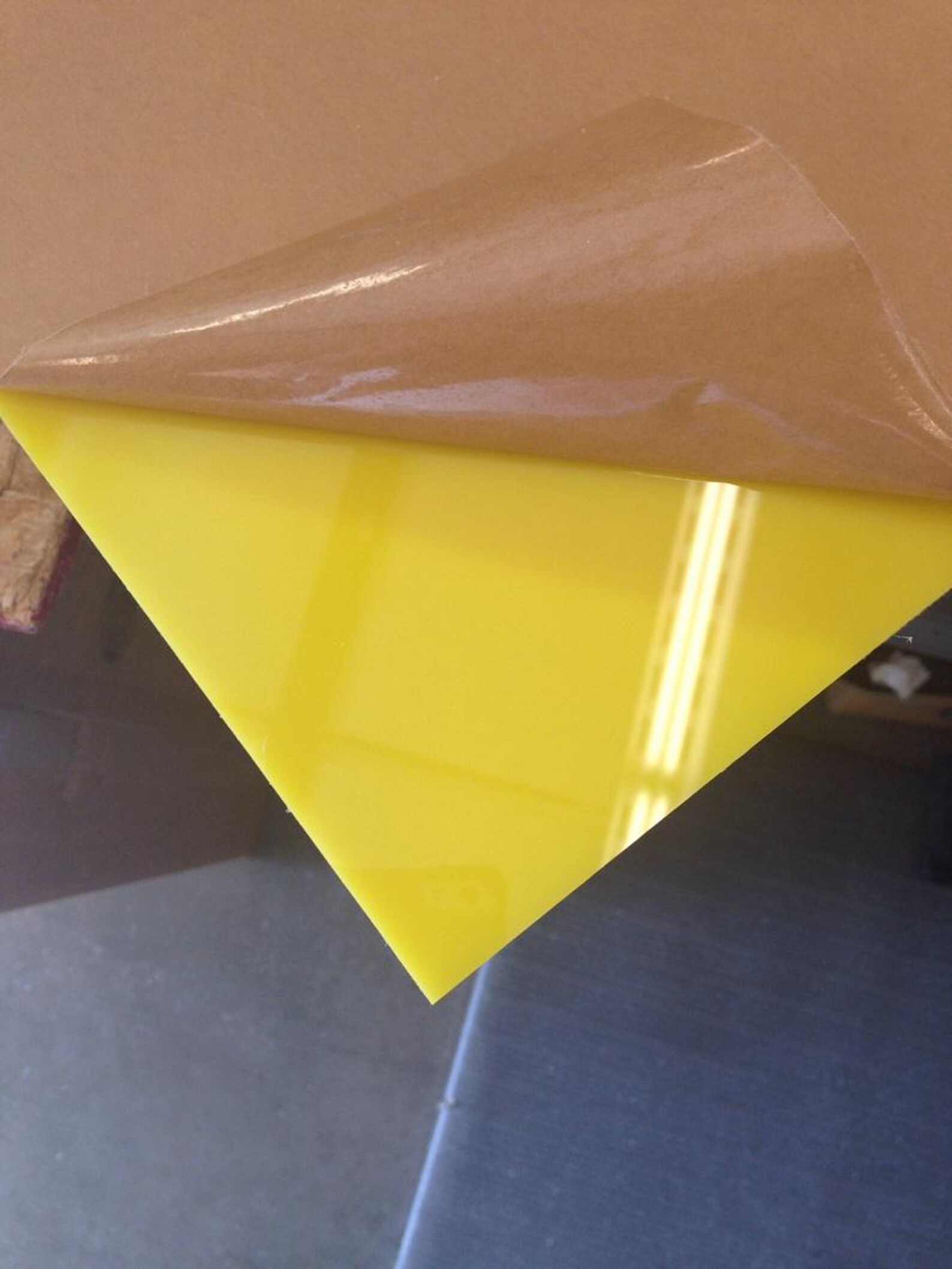 Acrylic Plexiglass Plastic Sheet - 1/8" Thick - Translucent Yellow ...
