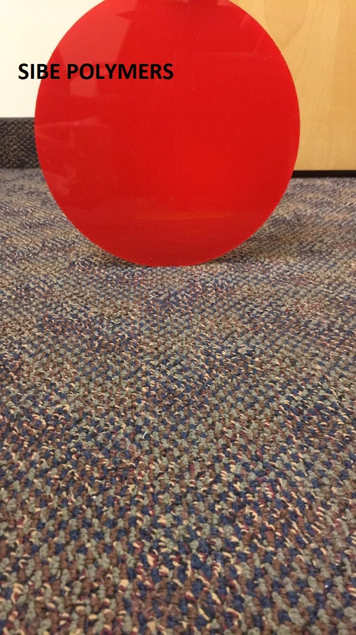 Translucent Red Acrylic Plexiglass 1/8 Plastic Sheet Circle DISC 6 ...