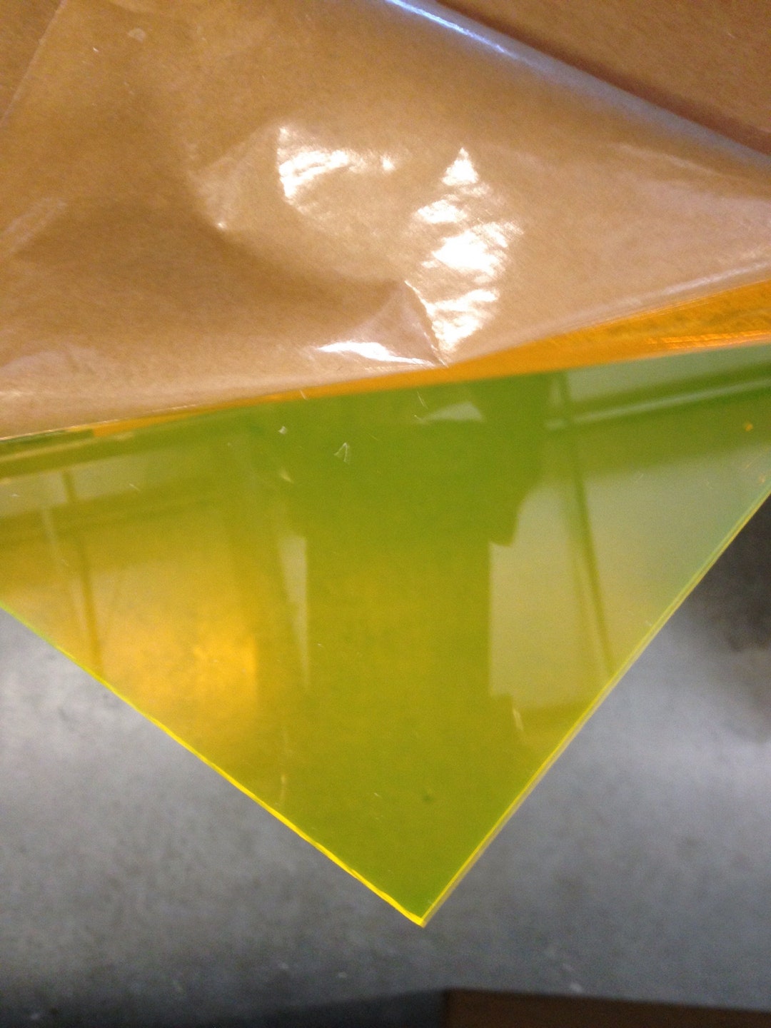 Acrylic Yellow Fluorescent Transparent Plexiglass 1/8" - 8" X 12" - - Etsy