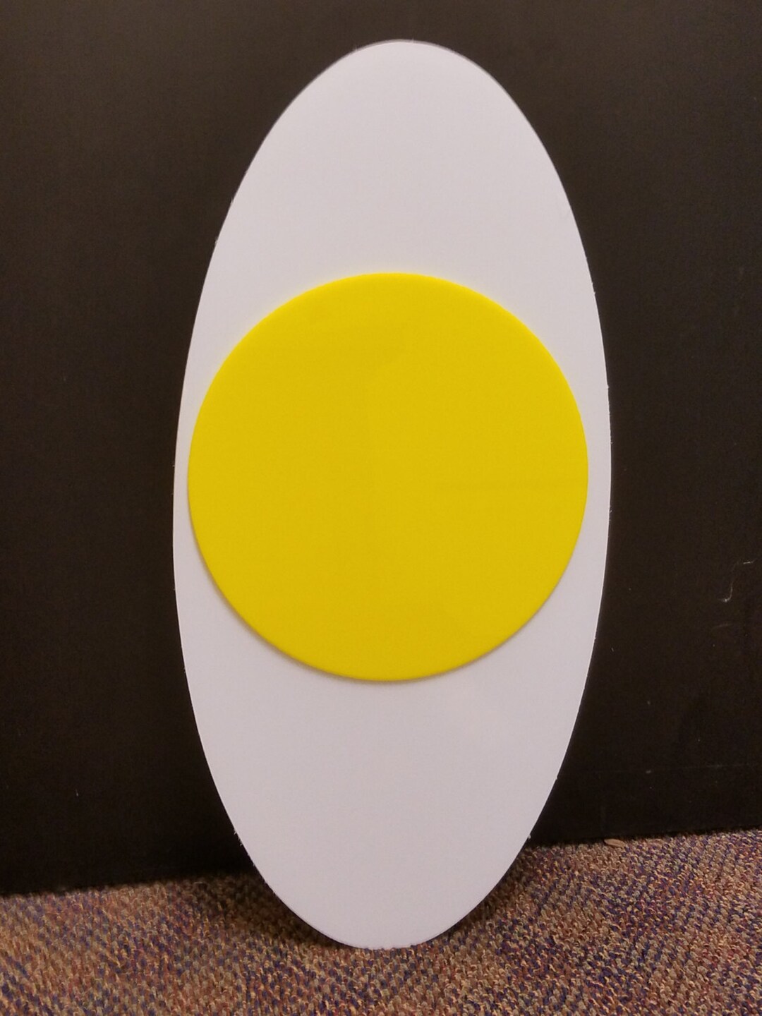TRANSLUCENT YELLOW Oval Shape Acrylic Plexiglass 1/8 X 11 X 22 Plastic ...
