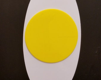 Vintage Acrylic Translucent Yellow Pointed Rounded Pendant - Etsy