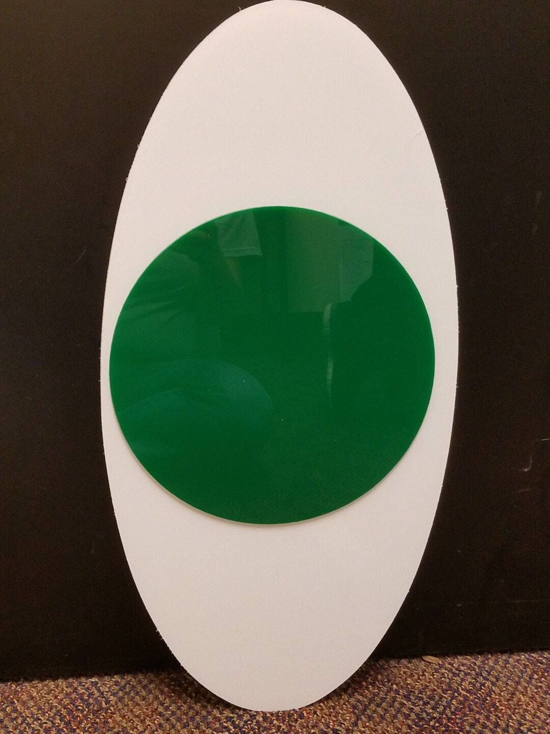 TRANSLUCENT GREEN Oval Shape Acrylic Plexiglass 1/8" X 11" X 22 ...