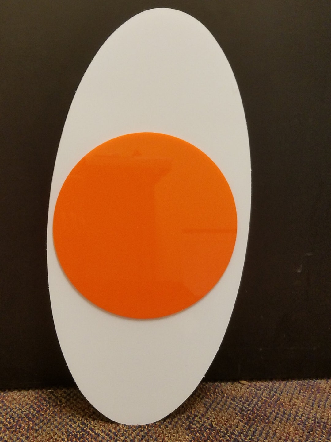 TRANSLUCENT ORANGE Oval Shape Acrylic Plexiglass 1/8" X 11" X 22 ...