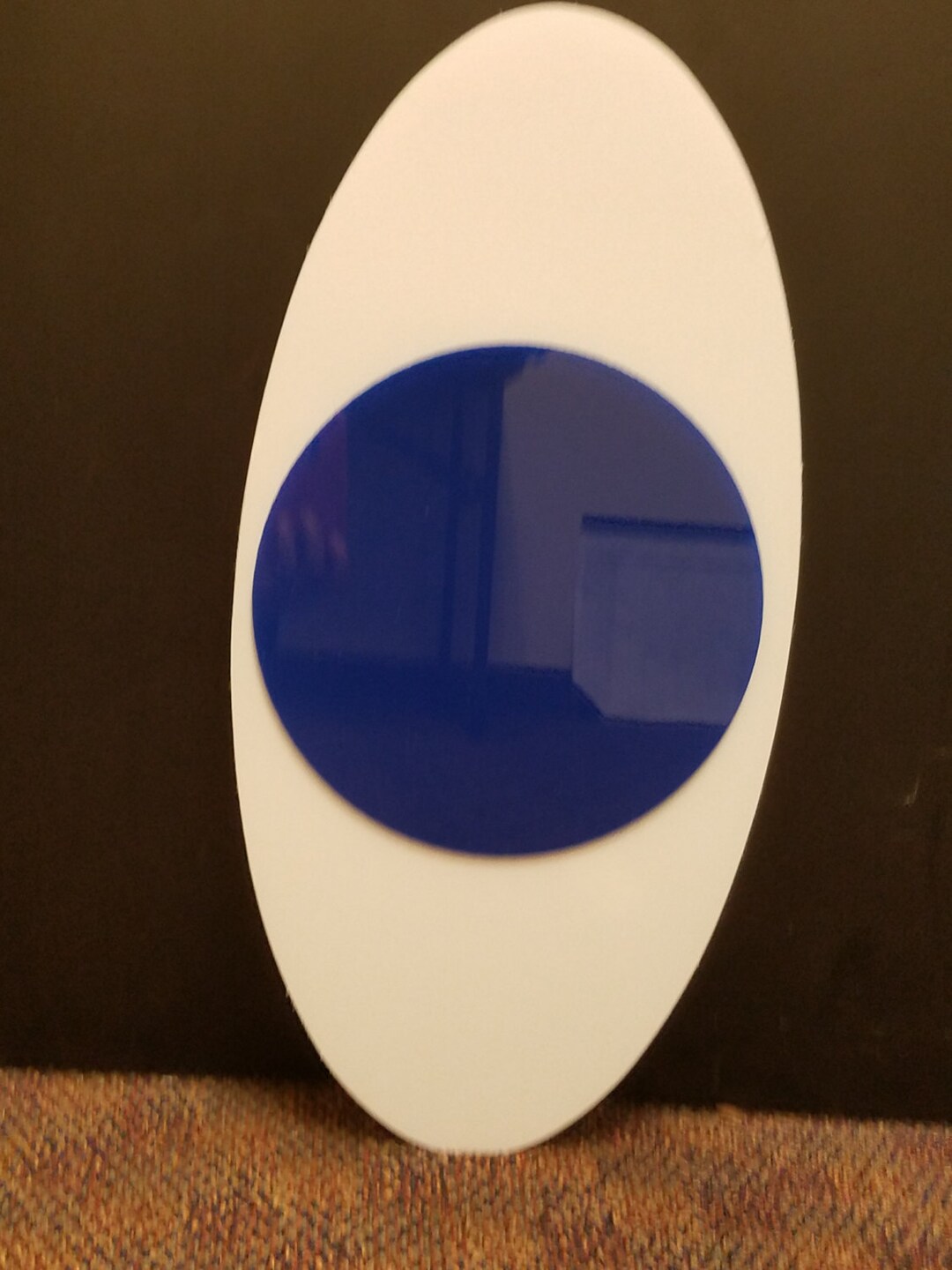 TRANSLUCENT BLUE Oval Shape Acrylic Plexiglass 1/8" X 11" X 22" Plastic ...