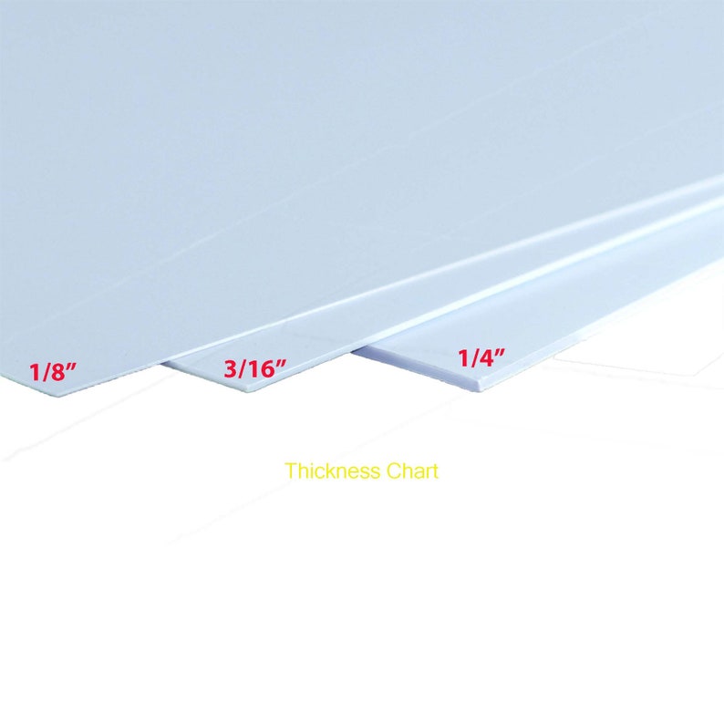 White Acrylic Plexiglass 1/4" Thick - Plastic Sheet Pick Your Size - - Etsy